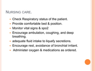 Acute and chronic Bronchitis & Nursing care | PPTX