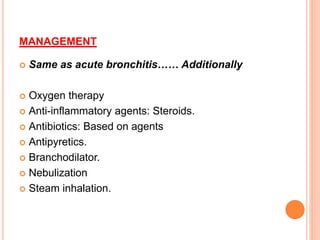Acute and chronic Bronchitis & Nursing care | PPTX