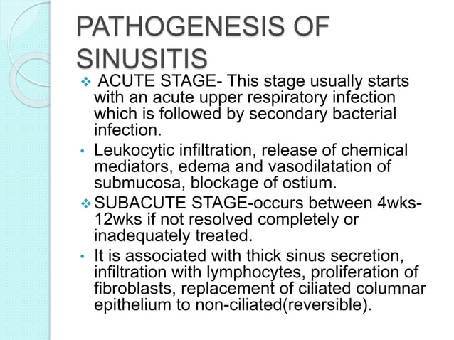 ACUTE & CHRONIC SINUSITIS.pptx | Ear, Nose and Throat Conditions | Diseases and Conditions