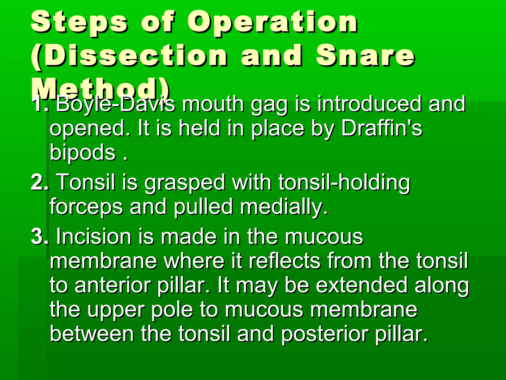 Acute & chronic tonsillitis and their management | PPT