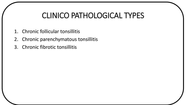 Acute and Chronic Tonsillitis | PPTX | Ear, Nose and Throat Conditions ...