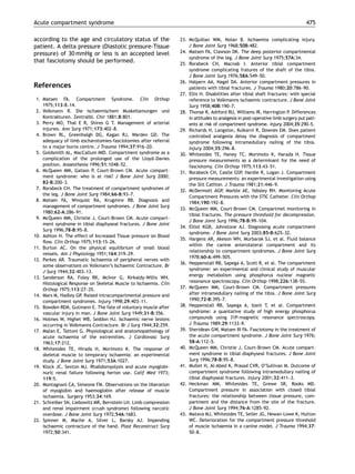 Acute compartment syndrome management .pdf