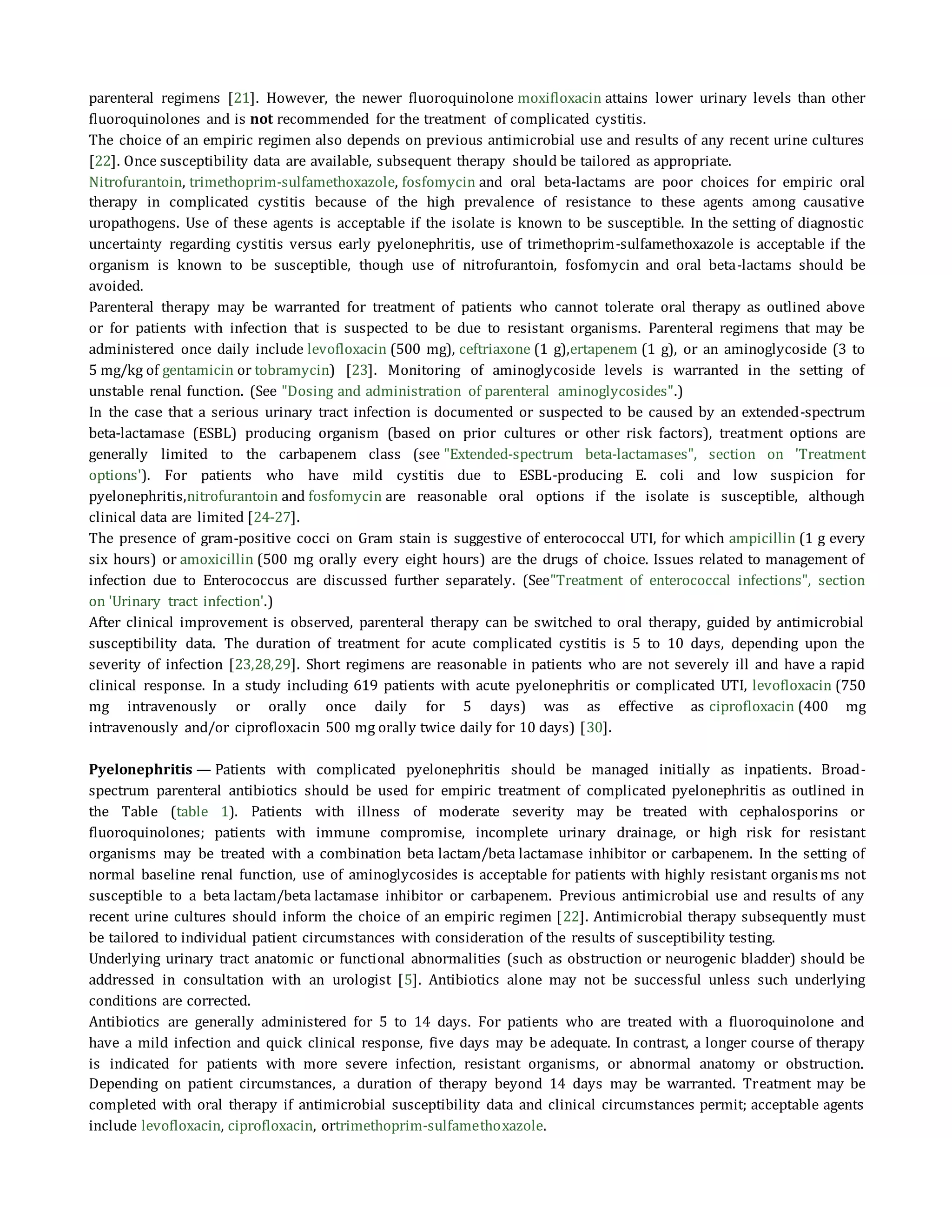 Acute complicated cystitis and pyelonephritis - UpToDate | DOCX
