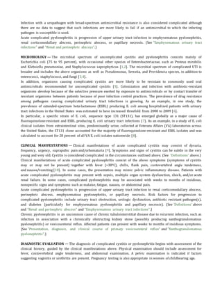 Acute complicated cystitis and pyelonephritis - UpToDate | DOCX