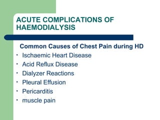 Acute complications of haemodialysis | PPT