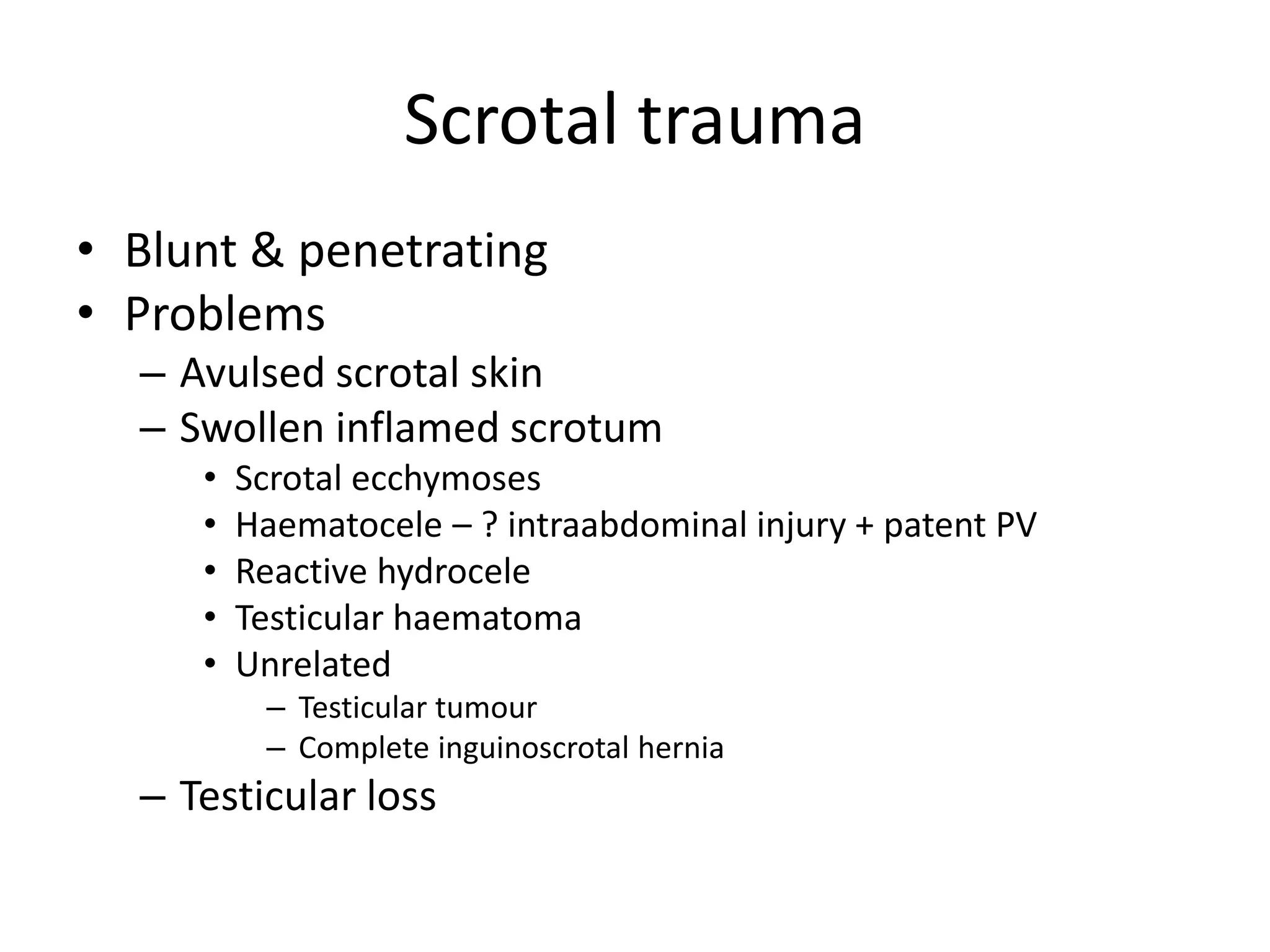 Acute conditions of the penis, urethra & scrotum | PPTX