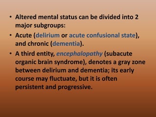Acute confusional state | PPTX