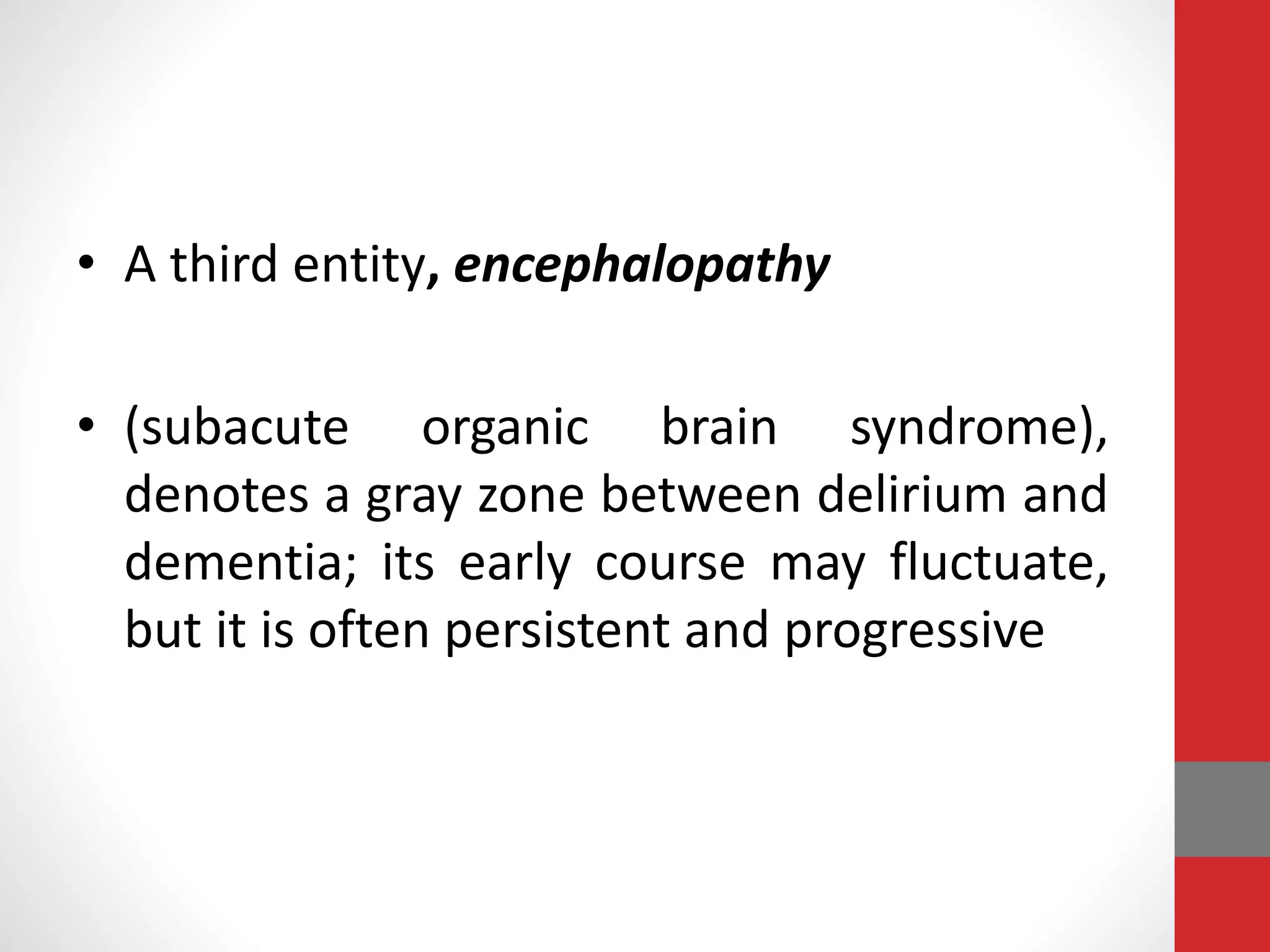 Acute confusional state | PPTX