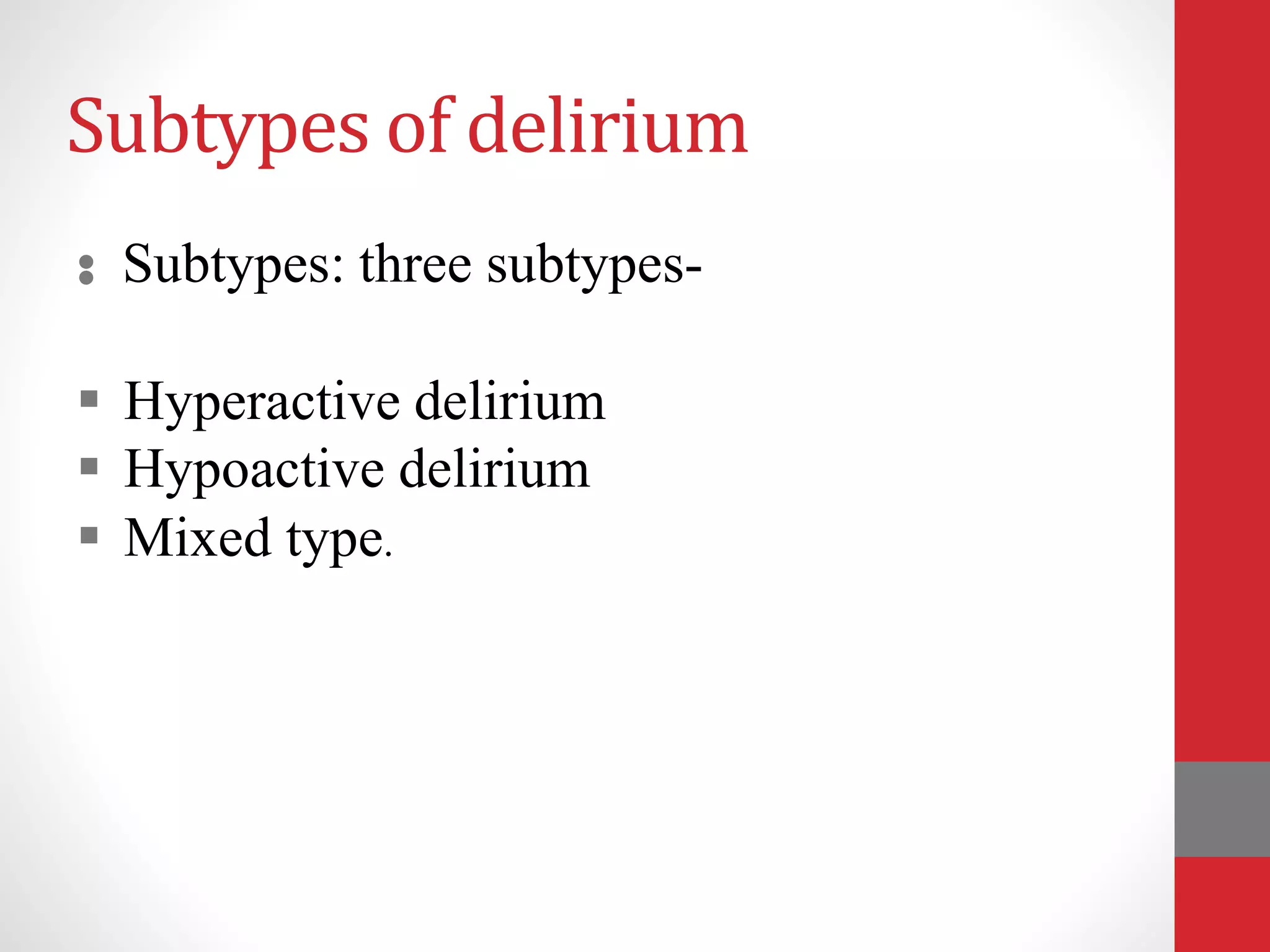 Acute confusional state | PPTX