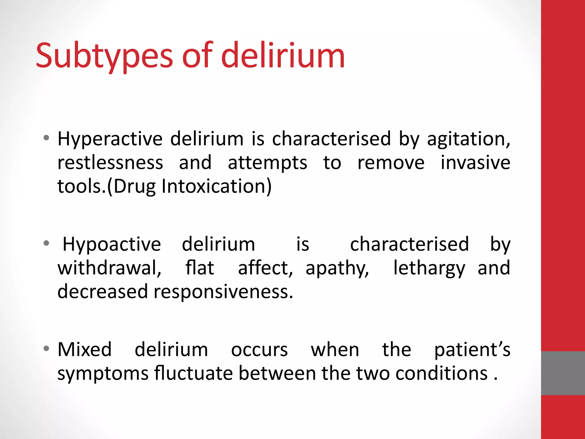 Acute confusional state | PPTX