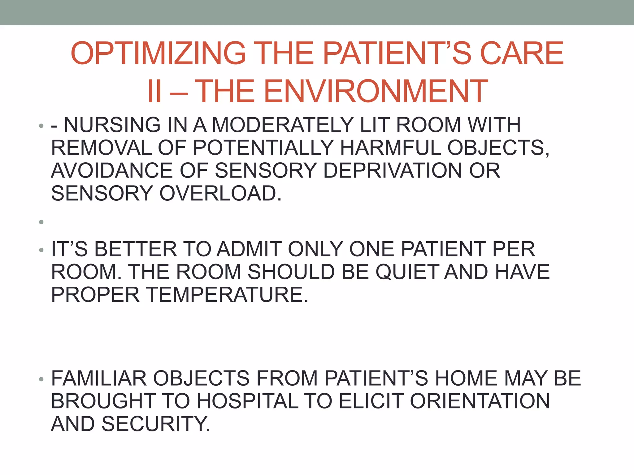 Acute confusional state (Delirium) | PPTX