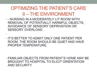 Acute confusional state (Delirium) | PPTX