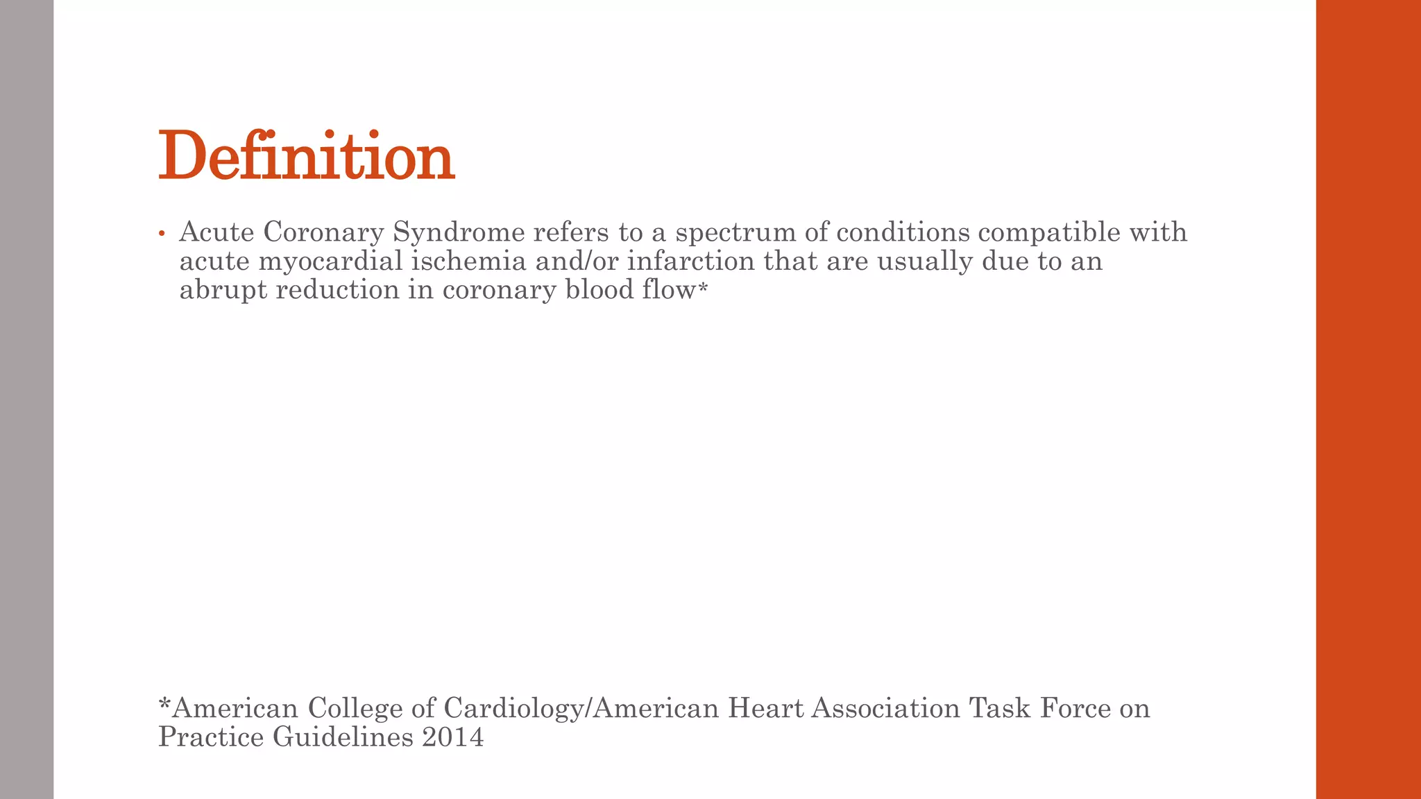 Acute coronary syndrome | PPTX