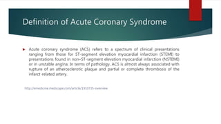 Acute coronary syndrome | PPT