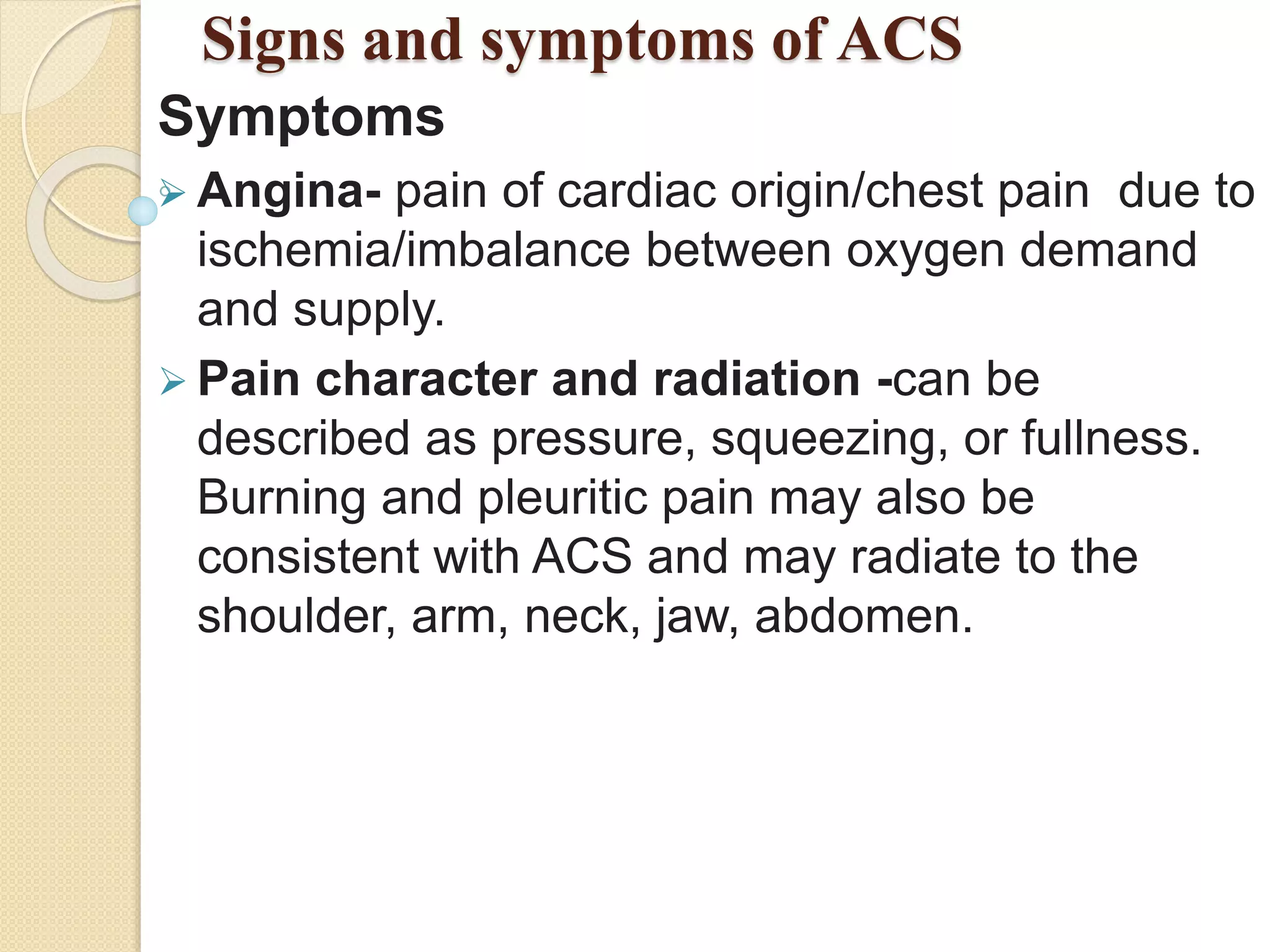 Acute coronary syndrome | PPTX