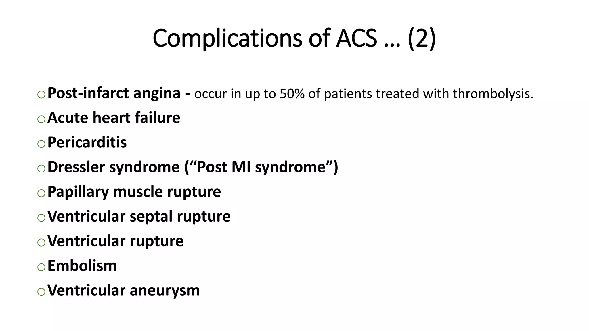 Acute Coronary Syndrome | PDF | Heart and Cardiovascular Diseases ...