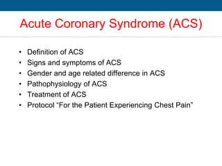 AcuteCoronarySyndrome.ppt | Heart and Cardiovascular Diseases ...