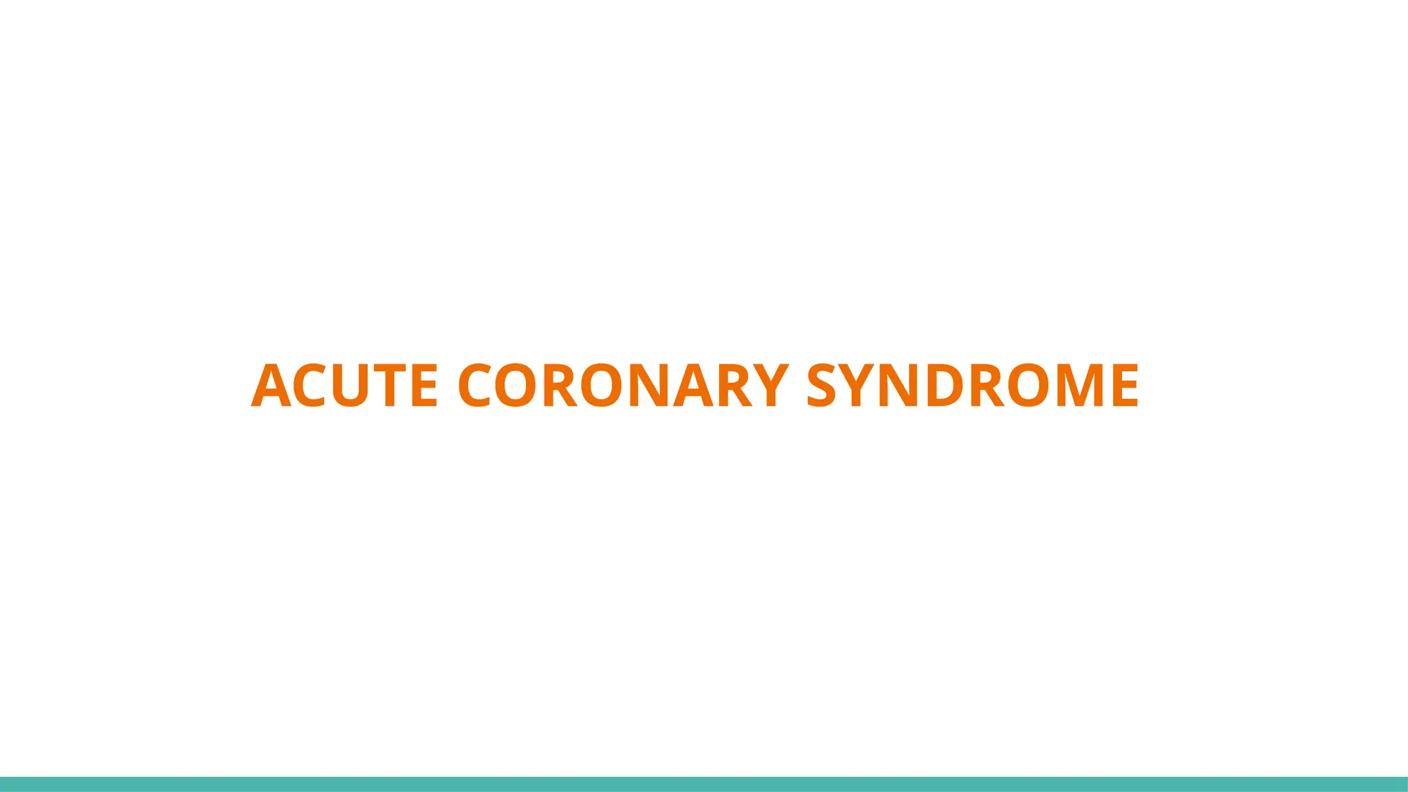 ACUTE CORONARY SYNDROME BY DR.NITHA , 2022 | PPTX