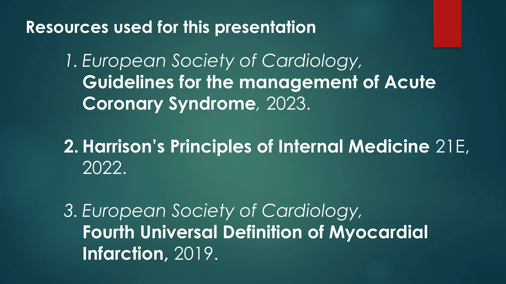 Acute Coronary Syndrome based on ESC 2023 guidelines on the management ...