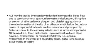 Acute Coronary Syndrome: Clinical presentation, diagnosis and ...
