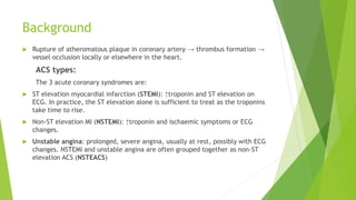 Acute coronary syndrome (acs) | PPTX | Heart and Cardiovascular ...