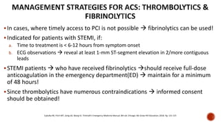 Acute coronary syndrome management by RxVichuZ! ;) | PPTX