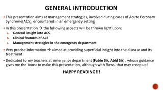 Acute coronary syndrome management by RxVichuZ! ;) | PPTX