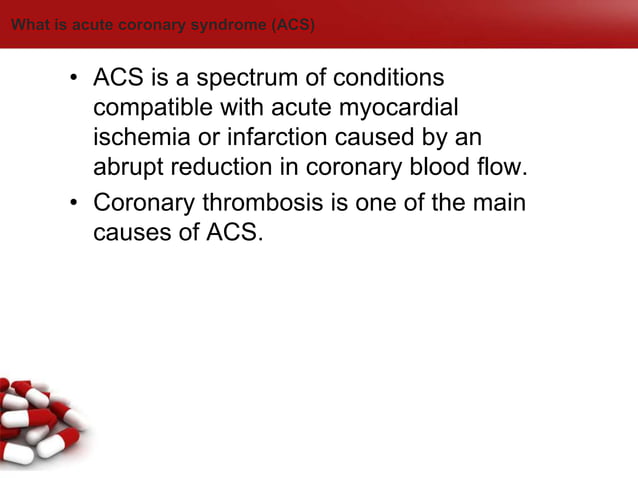 Acute coronary syndrome ppt | PPT