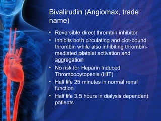 Acute coronary syndrome presentation with bivalirudin | PPT