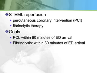 Acute coronary syndromes | PPTX | Heart and Cardiovascular Diseases ...