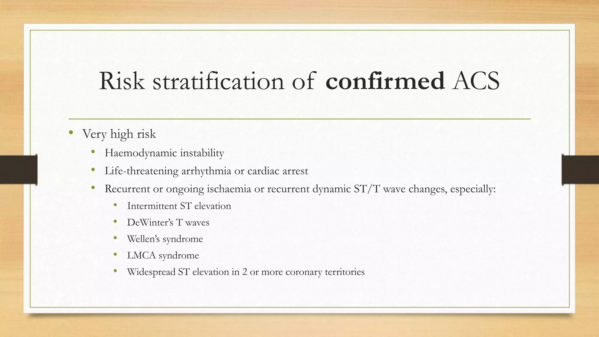 Acute coronary syndromes | PPT
