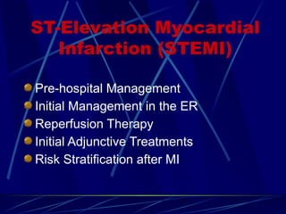 Acute Coronary Syndromes and stemi nstemi | PPTX