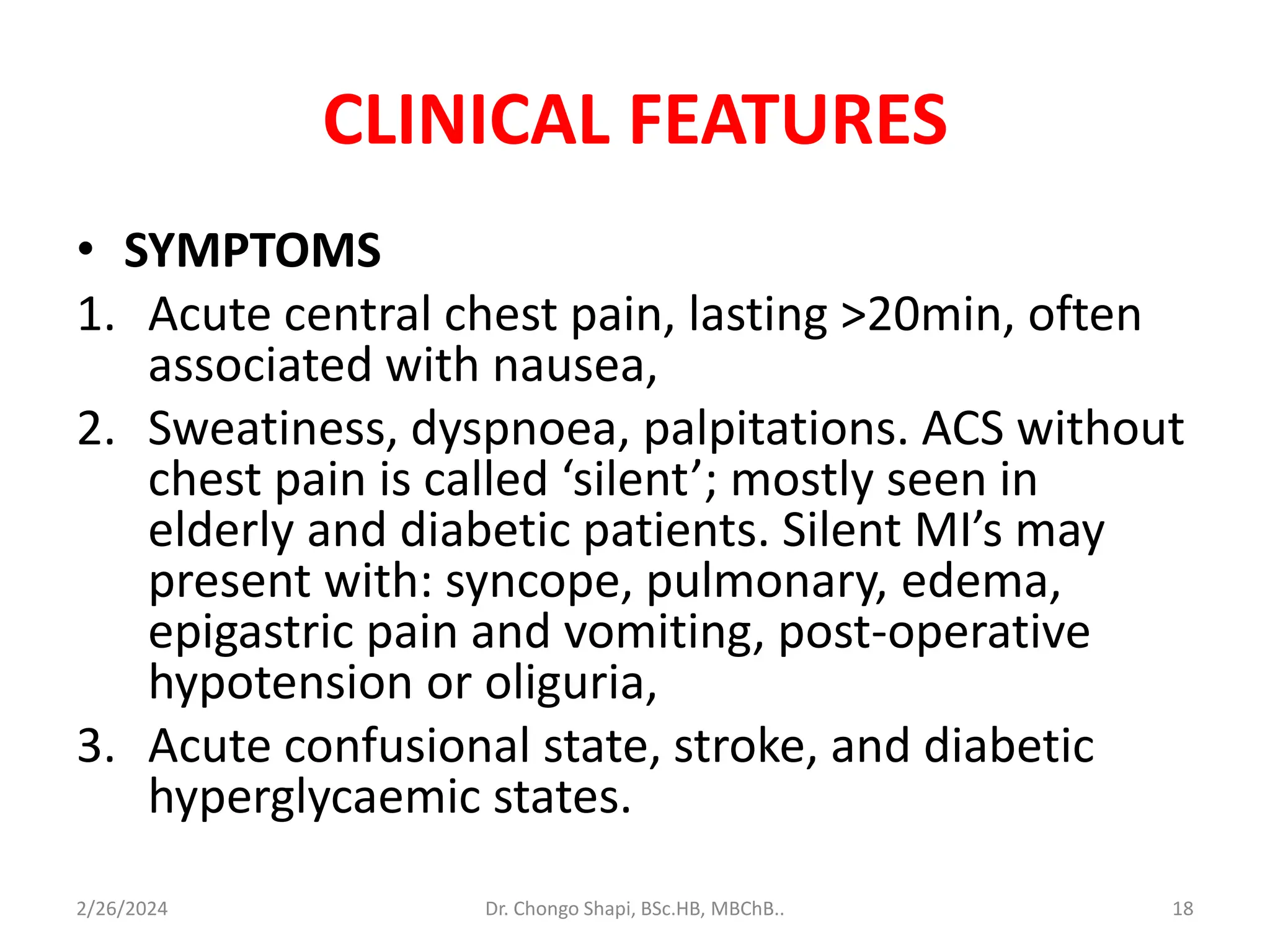 Acute Coronary Syndromes and Angina.. By Shapi. | PDF