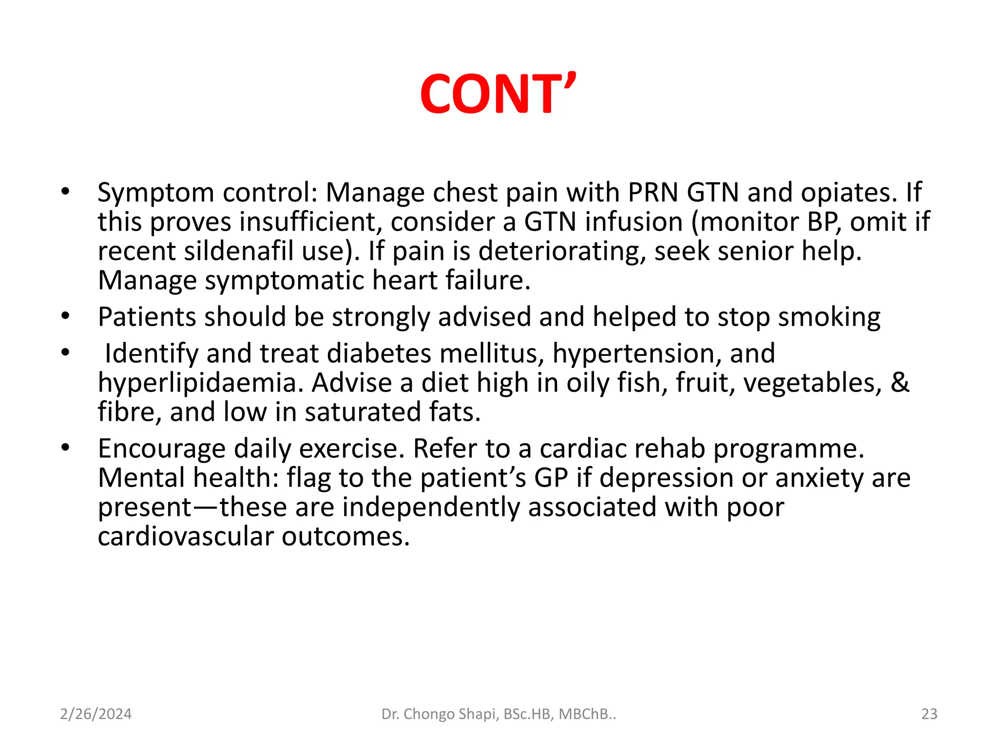 Acute Coronary Syndromes and Angina.. By Shapi. | PDF