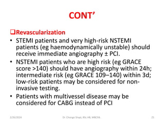 Acute Coronary Syndromes and Angina.. By Shapi. | PPT