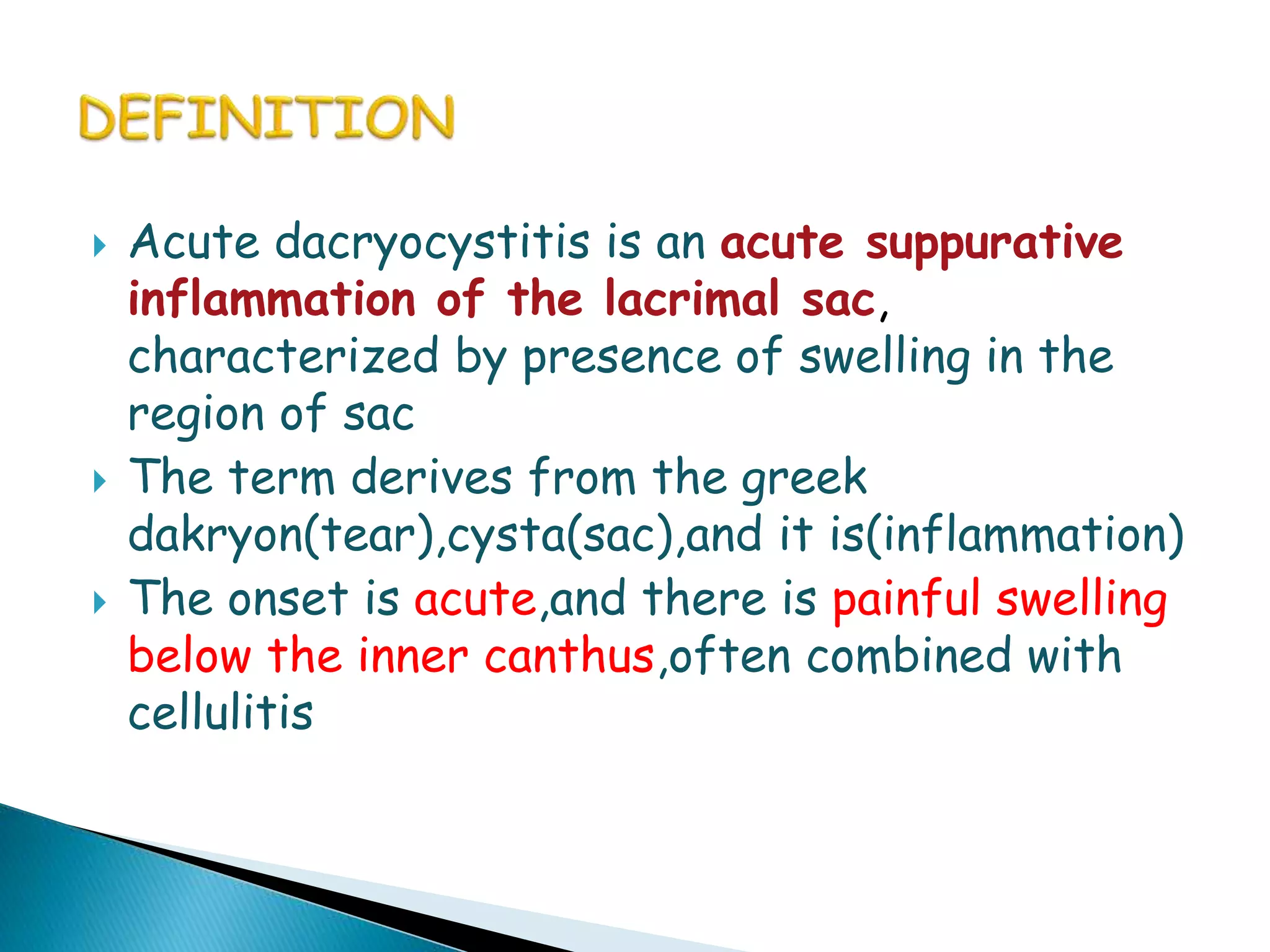 Acute dacryocystitis | PPTX