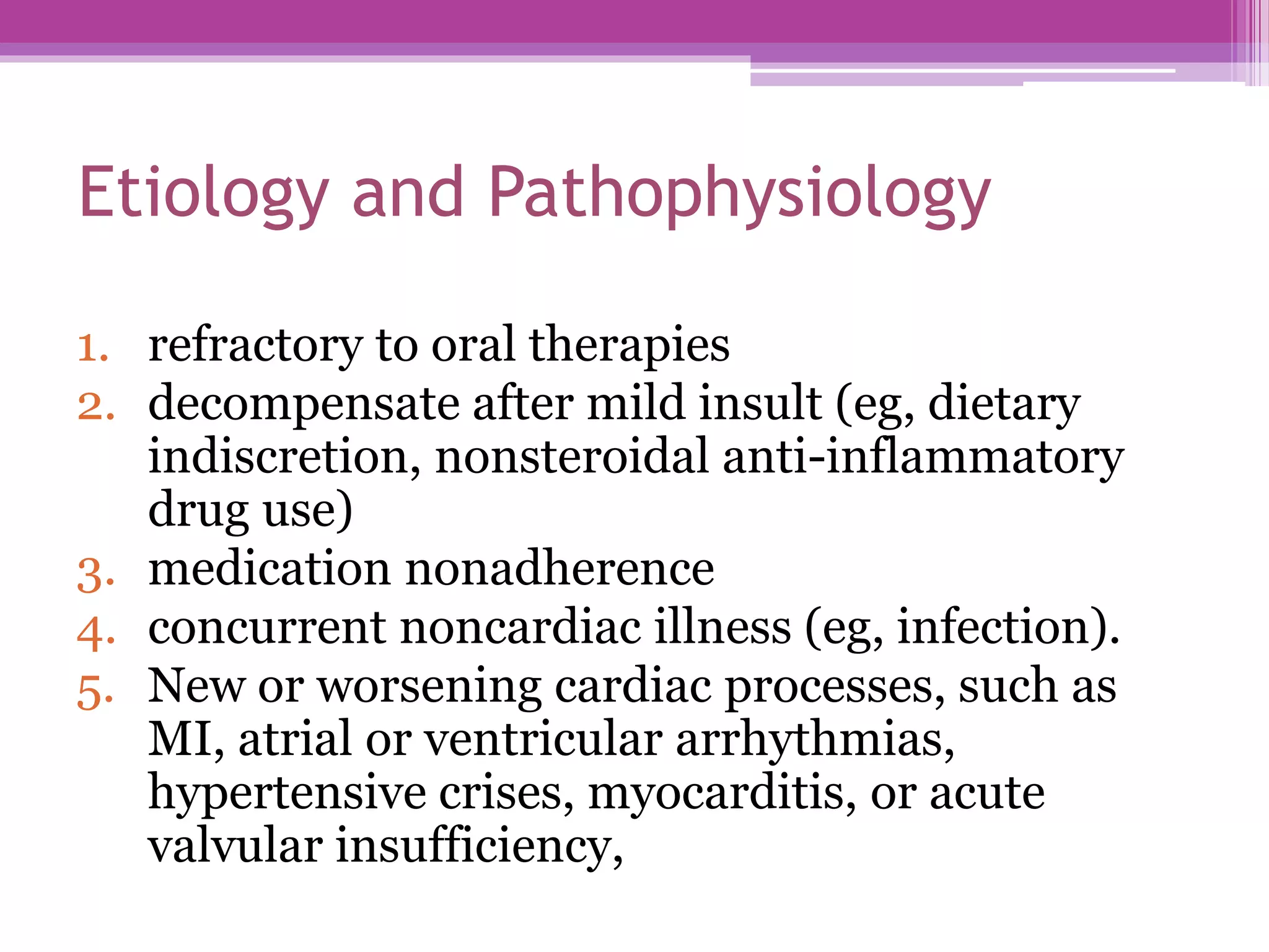 Acute decompensated heart failure | PPTX