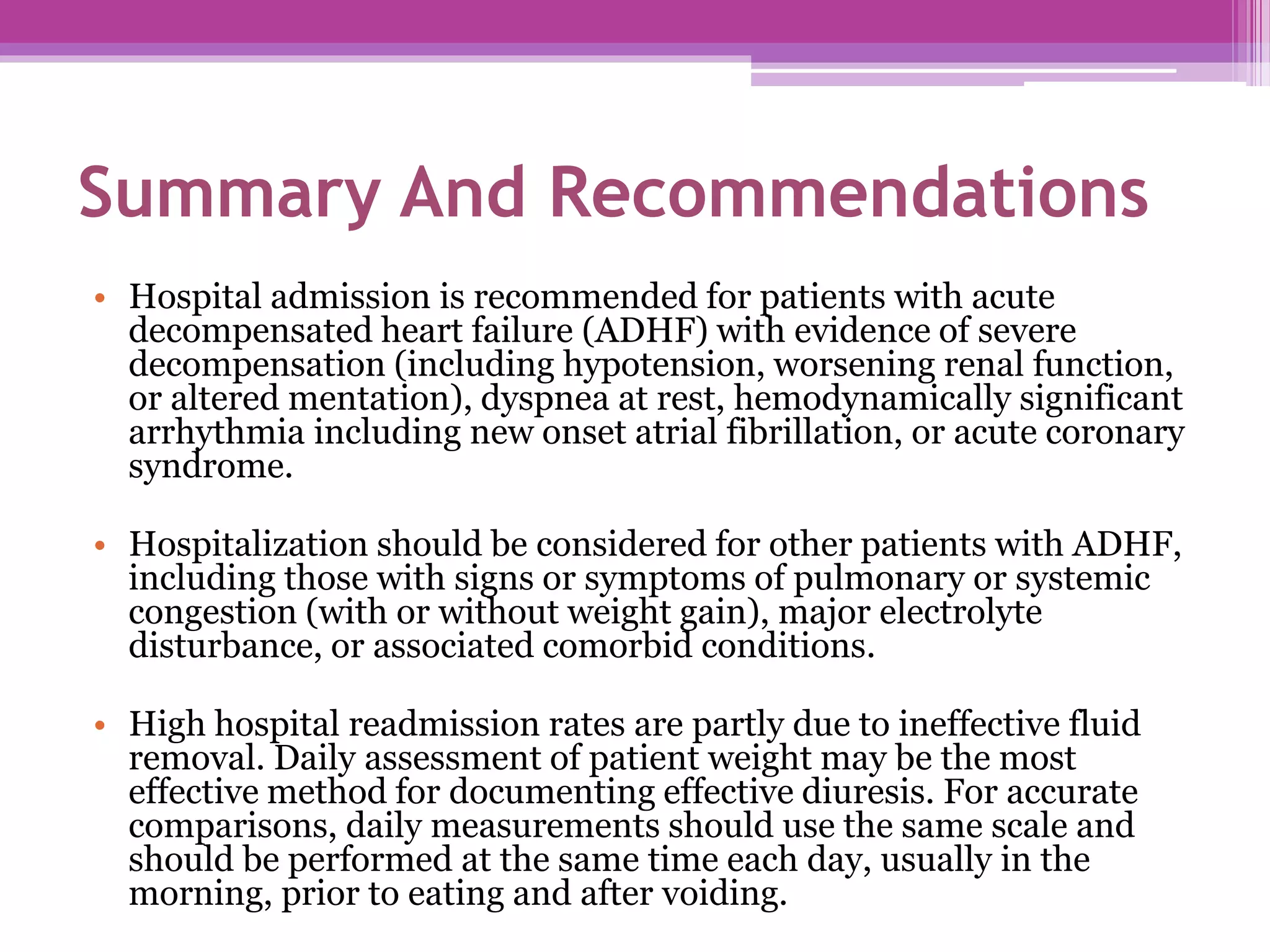 Acute decompensated heart failure | PPTX