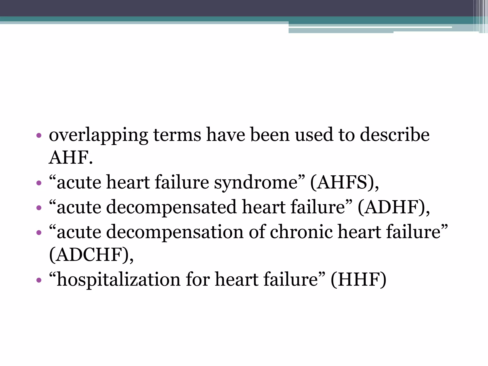 Acute decompensated heart failure | PPTX