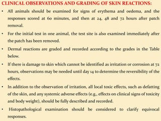 Acute dermal irritation/corrosion: OECD 404 | PPTX