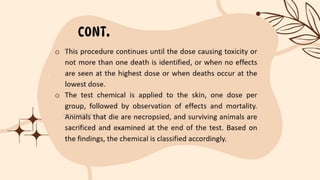 Acute Dermal Toxicity (Dermal Toxicity Screening guideline OECD-402) | PPTX