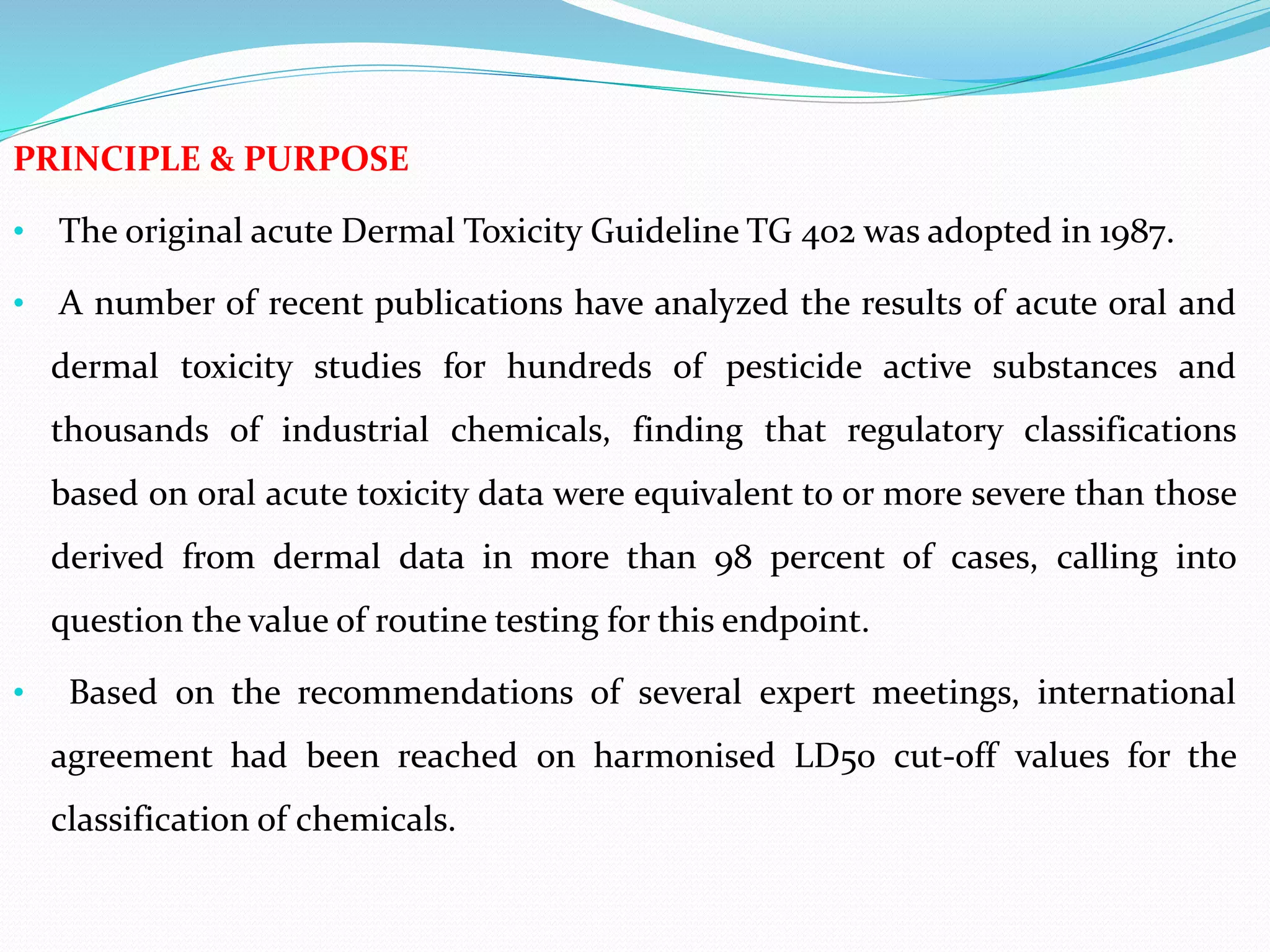 Acute dermal toxicity-402 | PPTX