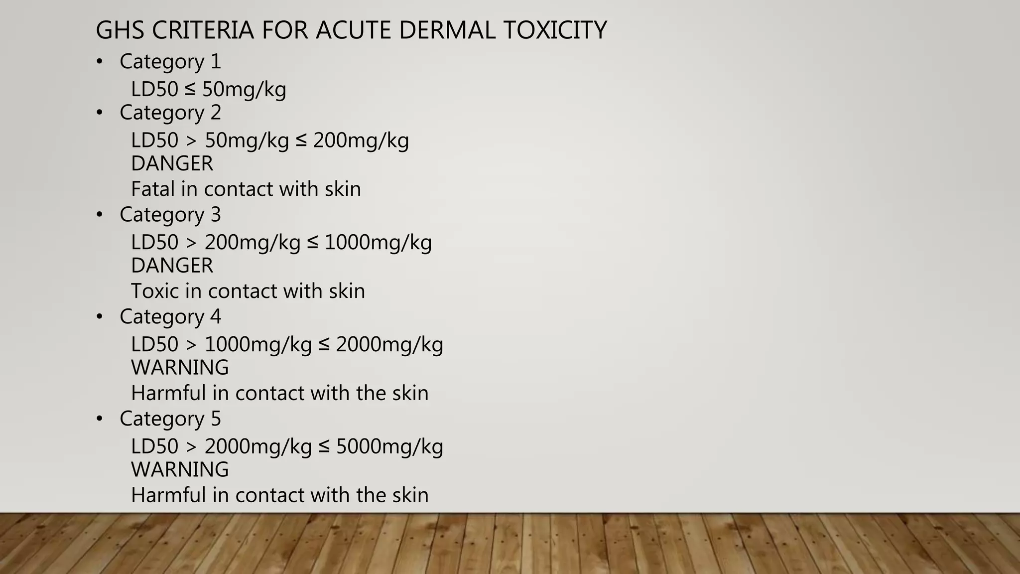 Acute dermal toxicity studies | PPTX