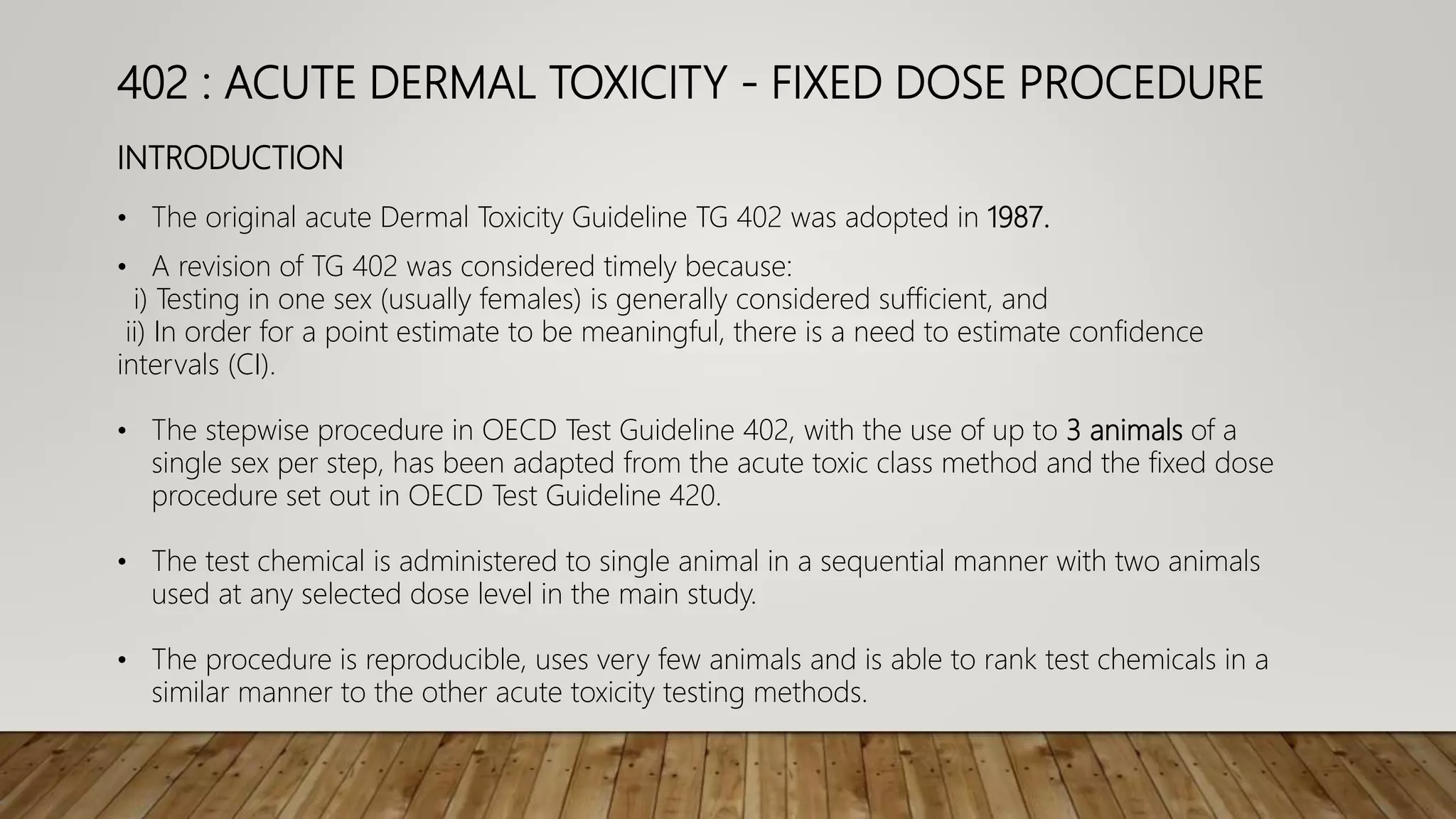 Acute dermal toxicity studies | PPTX