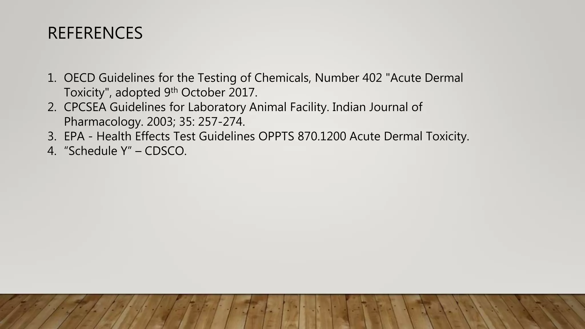 Acute dermal toxicity studies | PPTX