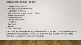 Acute dermal toxicity studies | PPTX