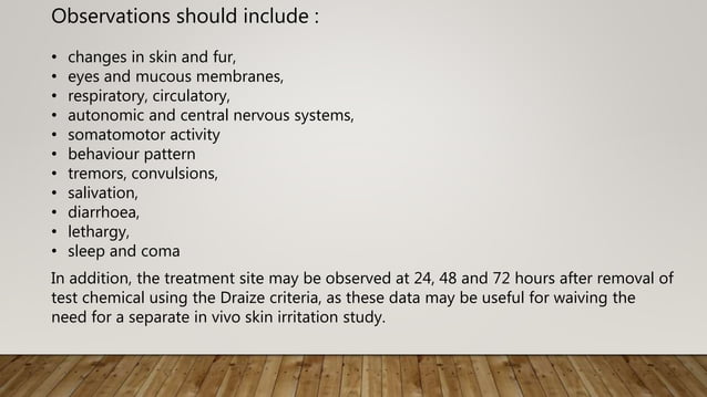 Acute dermal toxicity studies | PPTX