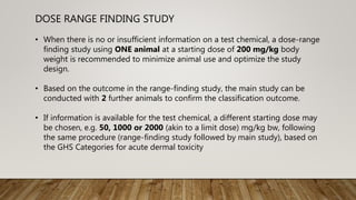 Acute dermal toxicity studies | PPTX