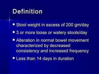 Mucoid Diarrhea In Children