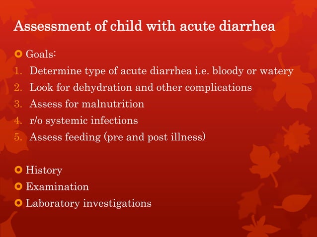 Acute diarrhea | PPTX | Digestive Disorders | Diseases and Conditions